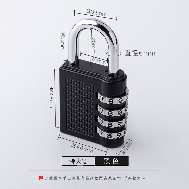 3/4 Digit Combination Travel Padlock Zinc Alloy Password High Security ...