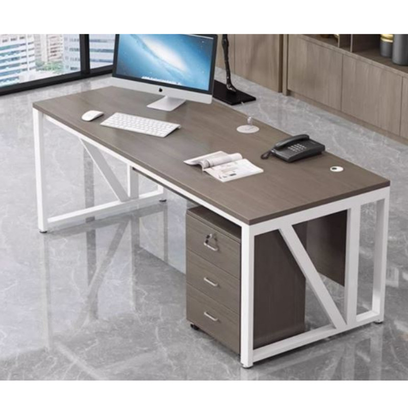 Large Office Study Table With Free Lock Cabinet Drawer Heavy Duty Extra ...