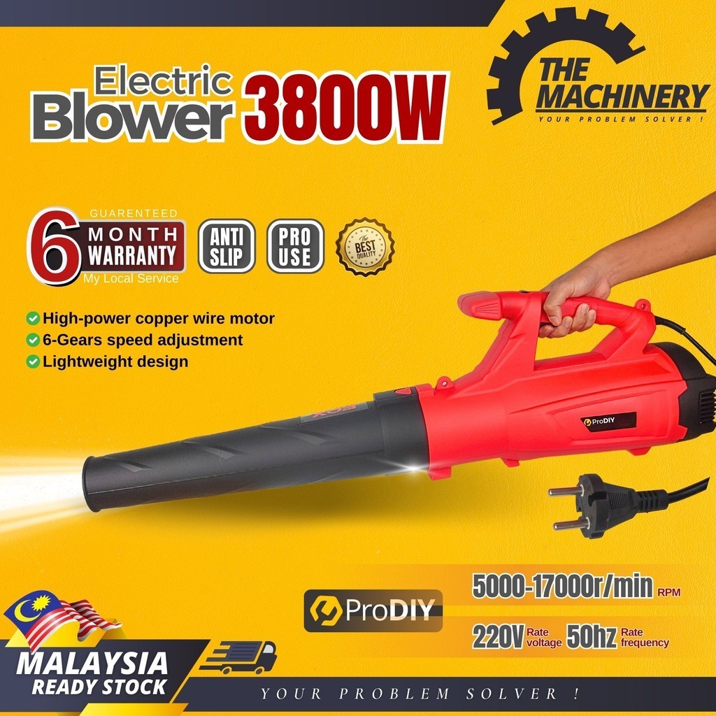 220V Electric Blower 3800W Powerful Blower Angin Machine Leaf Air ...