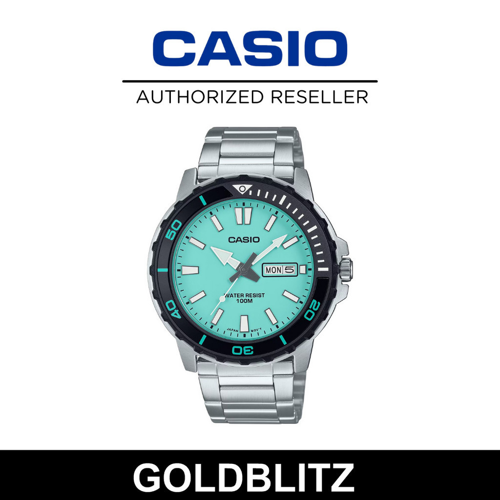 Casio MTD-125D-2A2 Standard Stainless Steel Band Men's Sporty Design ...