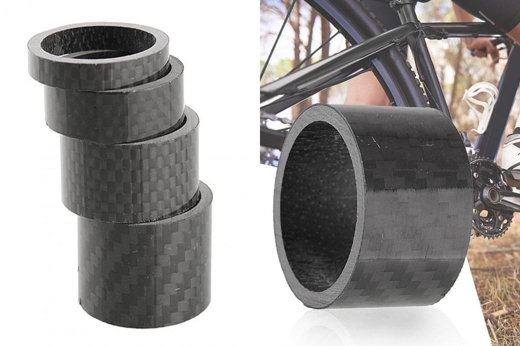 4Pcs Carbon Fiber Spacers Kit for Bike Carbon Bicycle Headset Thick ...
