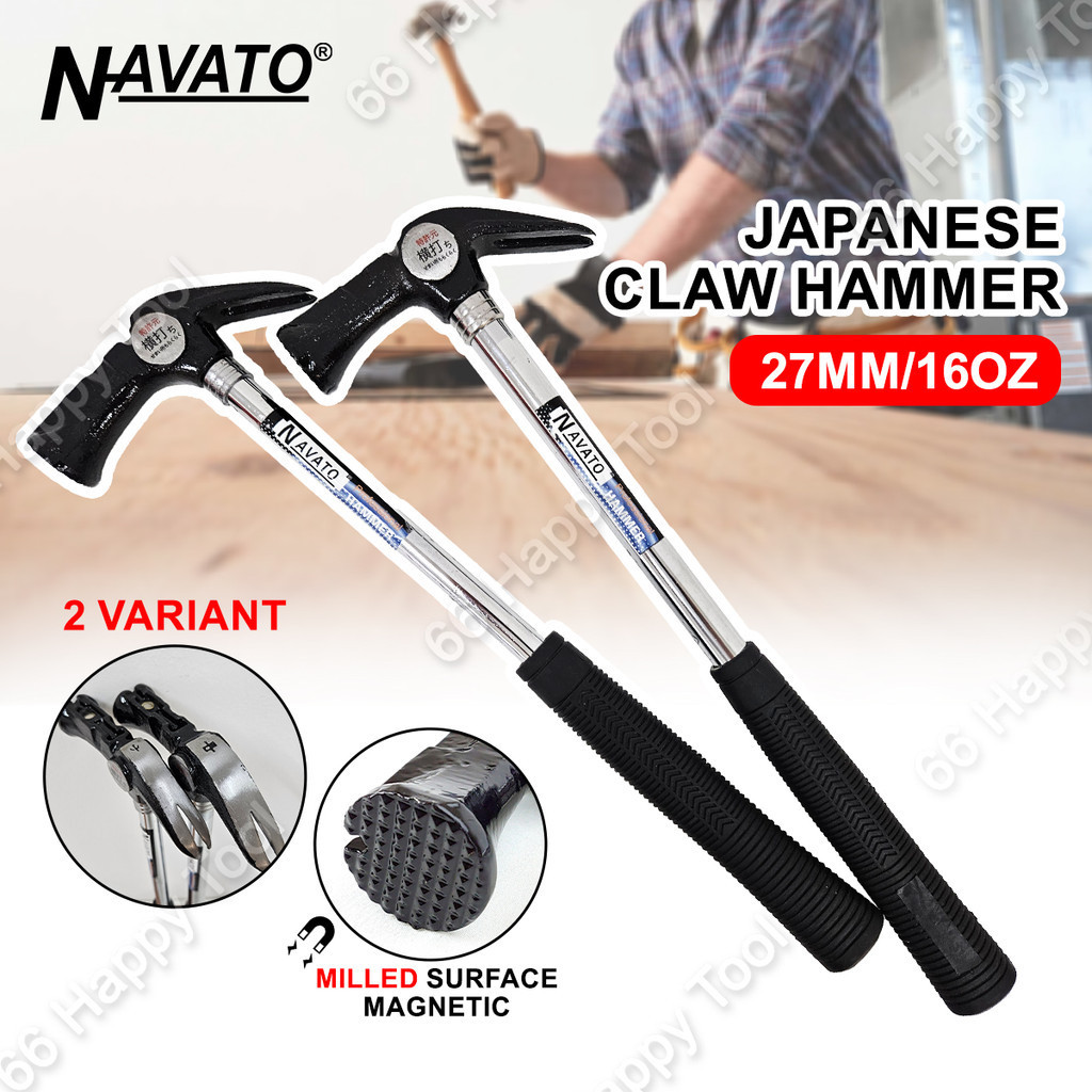 Japanese Type Navato Claw Tubular Hammer Durable 27MM Steel Handle ...