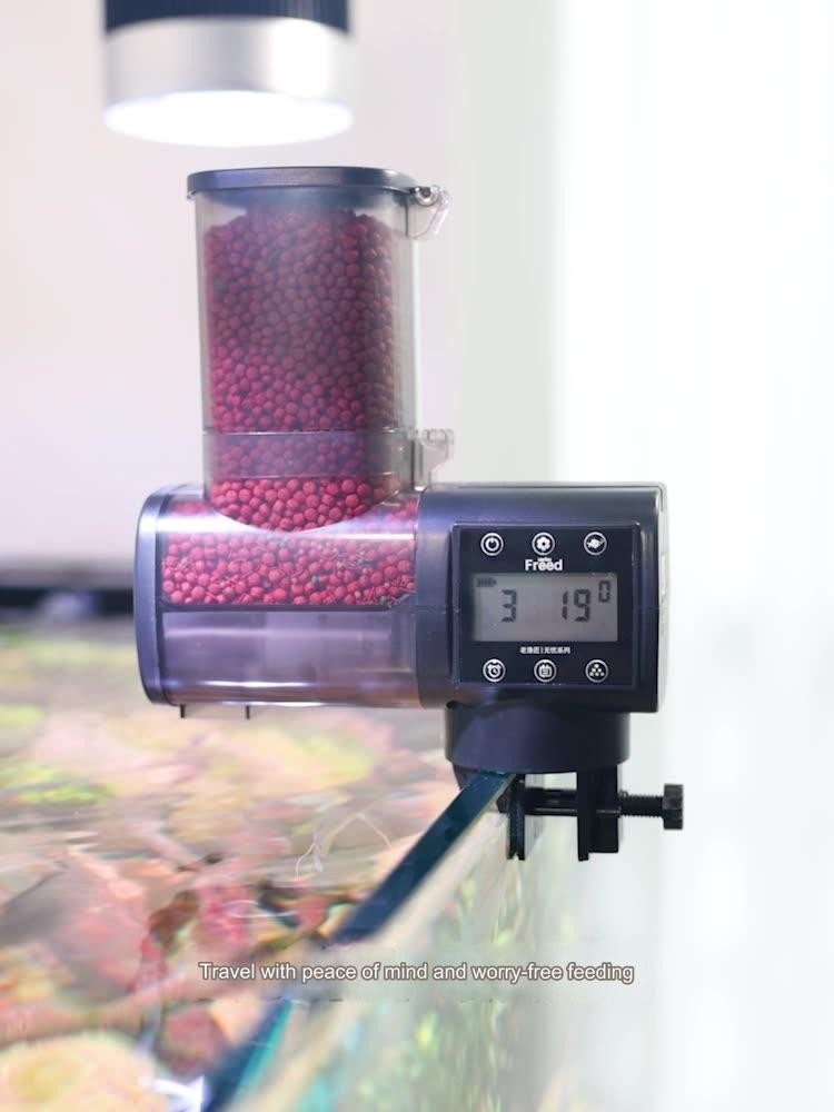Freed Auto Feeder Fish Automatic Aquarium Food Dispenser USB 自動餵食器鱼 ...