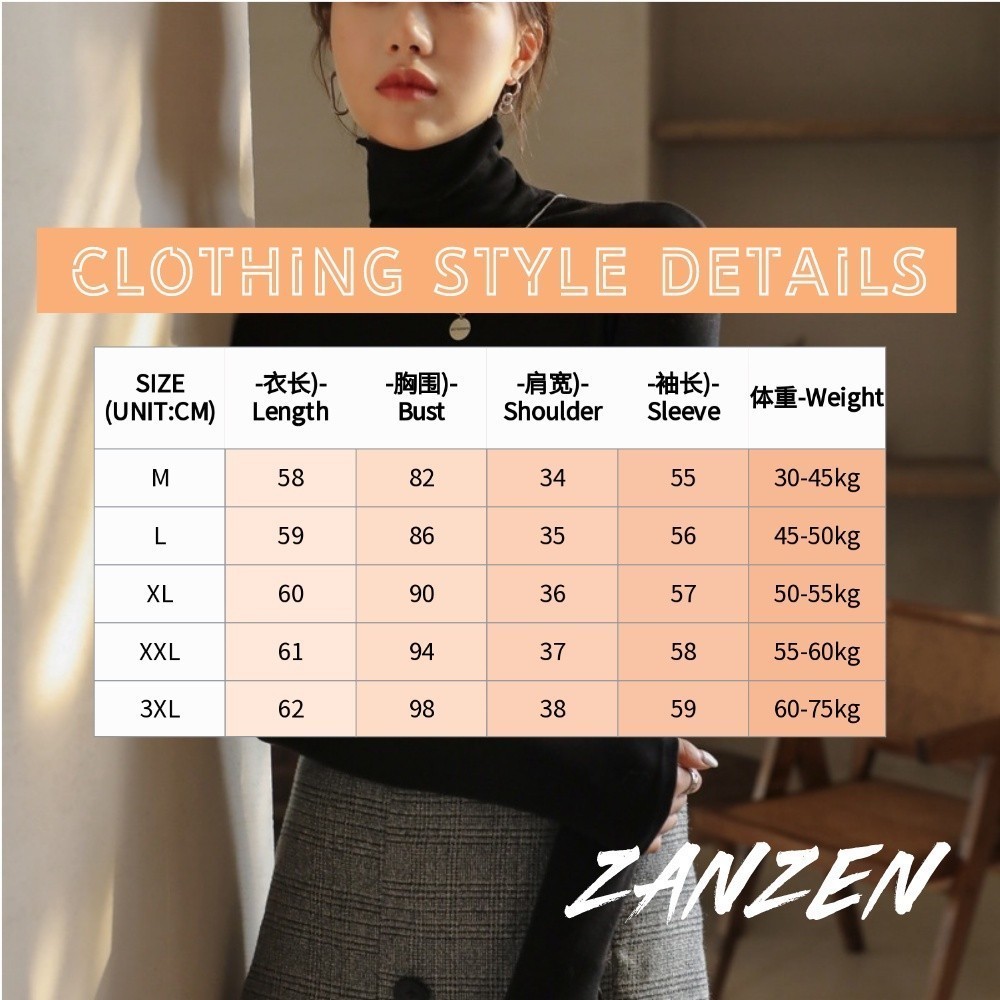 ZANZEN Women High Neck Inner Turtle Neck Inner Wear Muslimah Inner ...