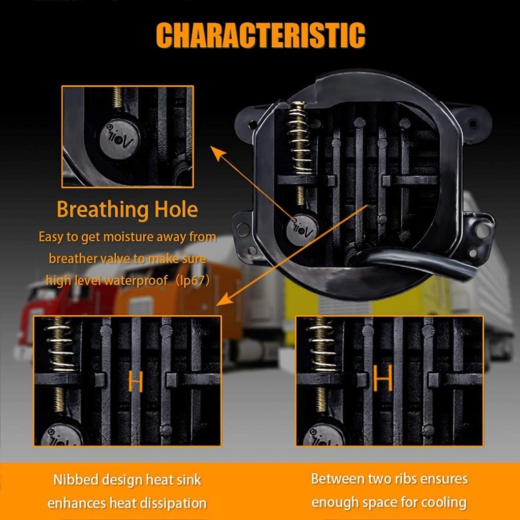 【Ready Stock】 2pcs 4inch LED Fog Lights 60W Amber Yellow CREE Led Chip ...