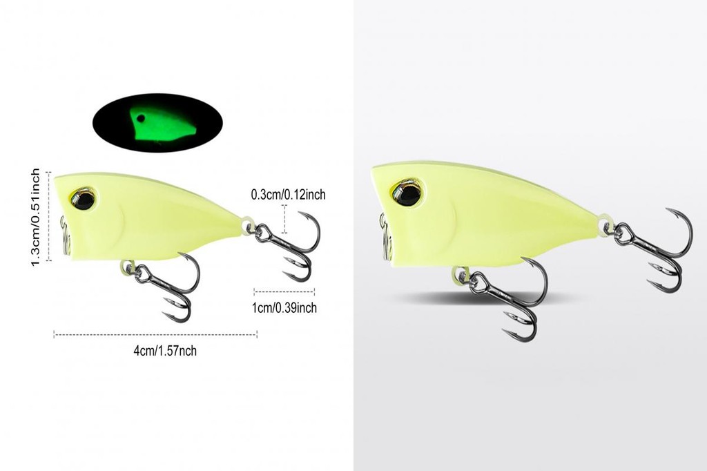 Lifelike Fish Lure Realistic Floating Topwater Fishing Lure with Double ...