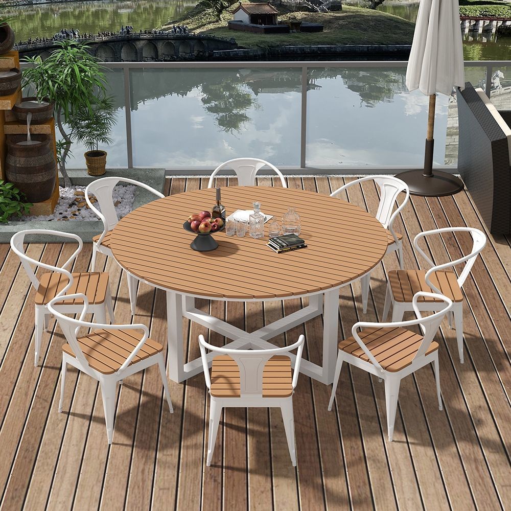 Waterproof Sunscreen Dining Table Set Leisure Table Balcony Outdoor ...