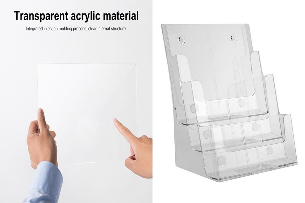 SGW_ A4 Size File Organizer Acrylic Brochure Display Stand Clear ...
