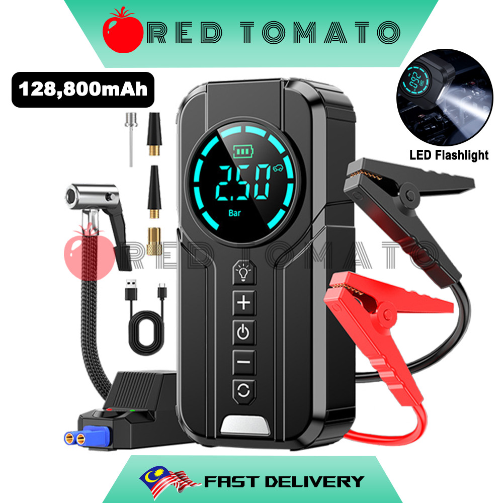 RED TOMATO 128800mAh Car Jumper Starter Car Air Pump Power Bank ...