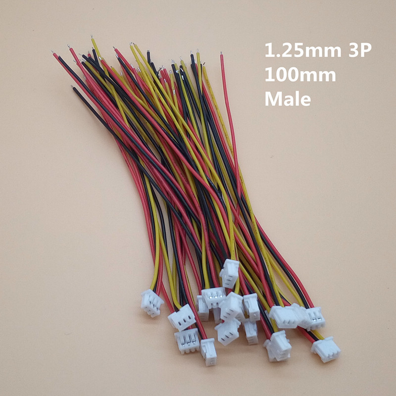 20 Sets/Lot Micro JST 1.25MM 2-Pin/3-Pin/4-Pin Male & Female Connector Plug with Wires Cables ...
