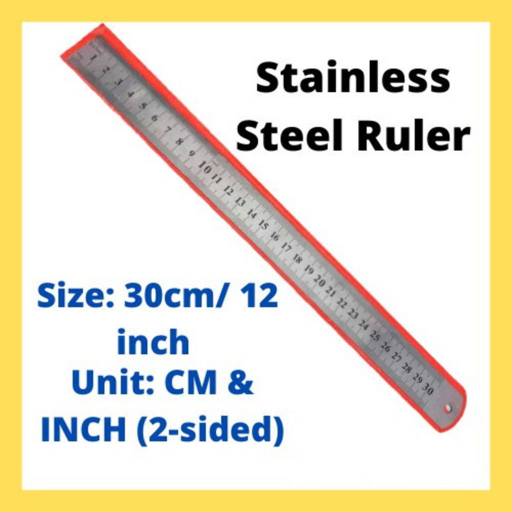 Standard Steel Ruler Metal Ruler 15cm/30cm | Shopee Malaysia