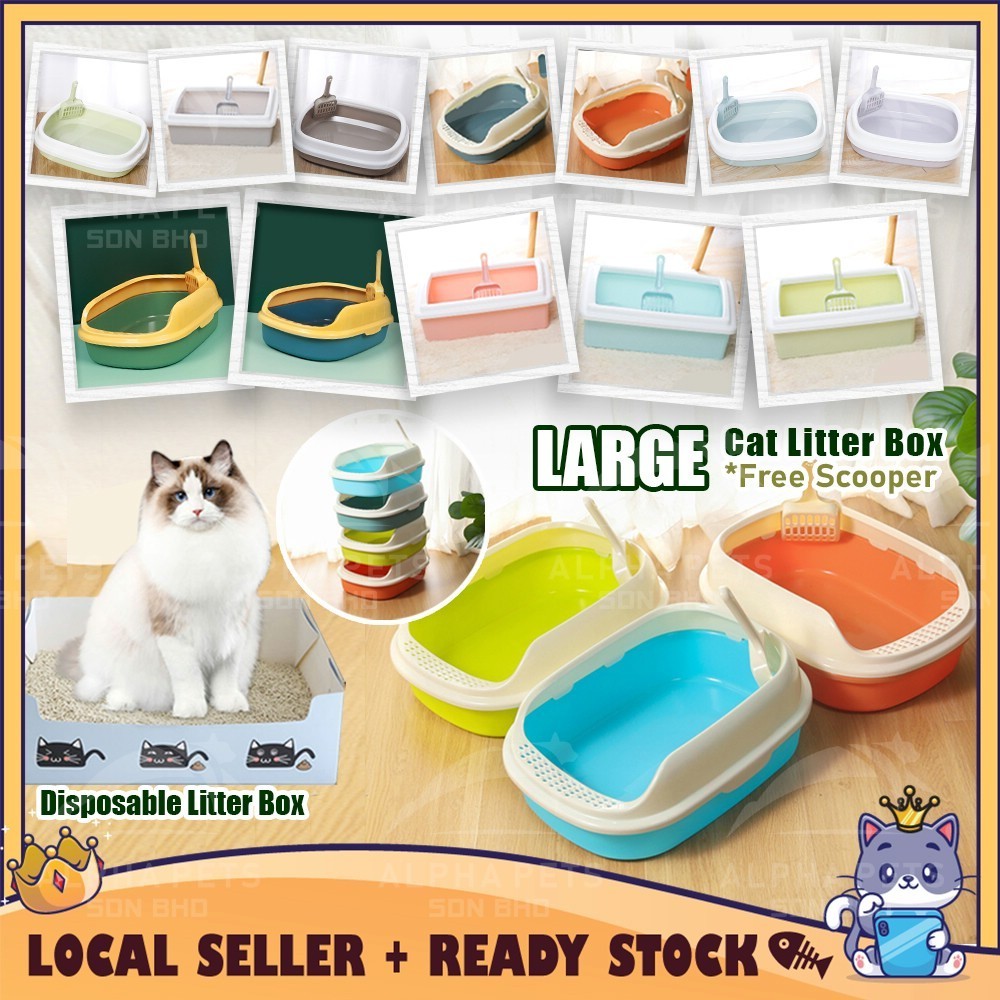 CATQUEEN Cat Litter Box Cat Toilet Kucing Bekas Pasir Kucing Tempat ...