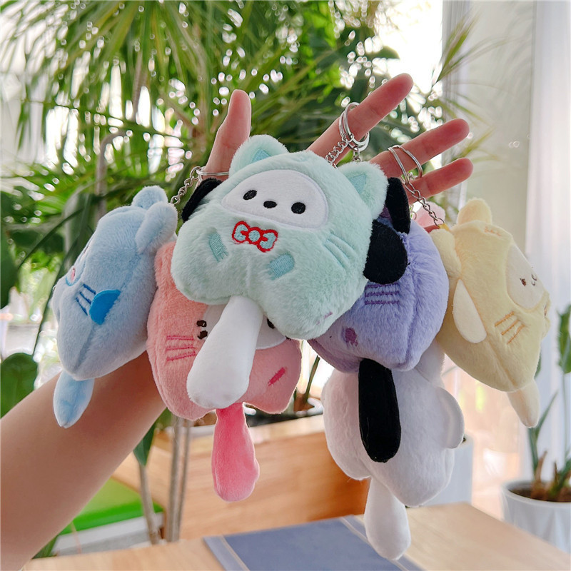 Cute Plush Keychain, Cartoon Anime Charm Stuffed Animal Plush Dolls Key ...