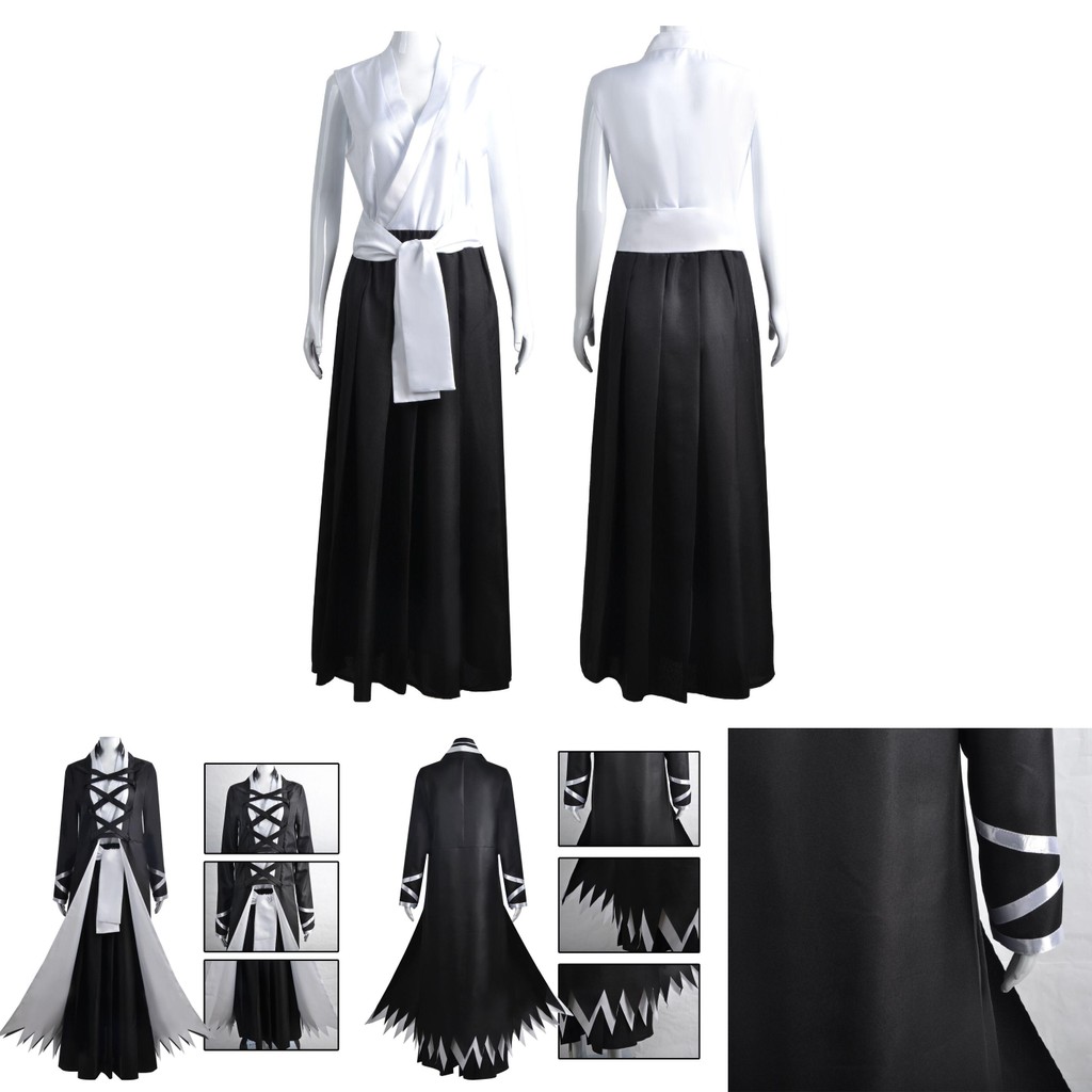 Dress Costume Cosplay Set For Kurosaki Ichigo From Bleach Belt Free ...