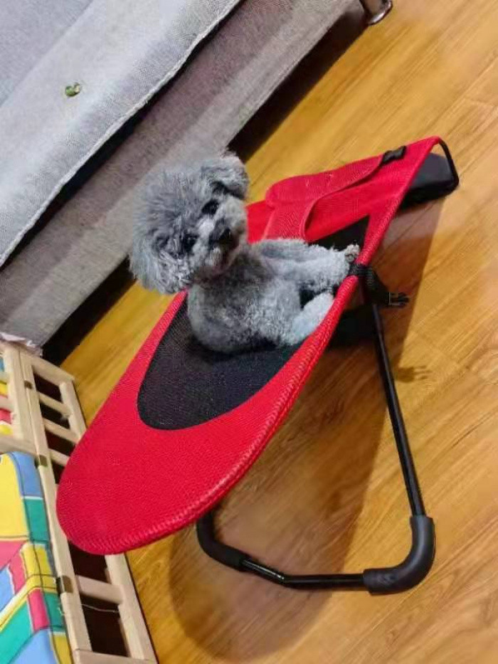 Pet Rocking Chair Dog Cat Rocking Chair Adjustable Pet Bed Foldable ...