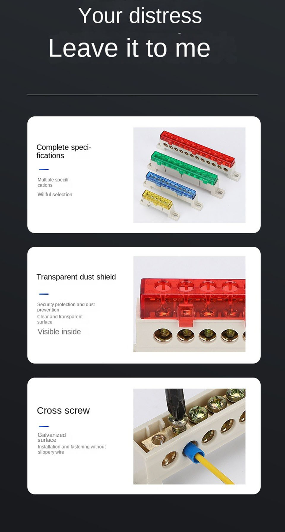 Zero wire terminal 3/4/5/6/7/10/12/15-Hole Distribution Box Terminal ...