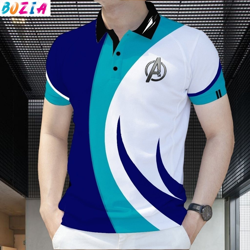 (bozia) Polo shirt for men, Korean fashion polo shirt with very cool ...