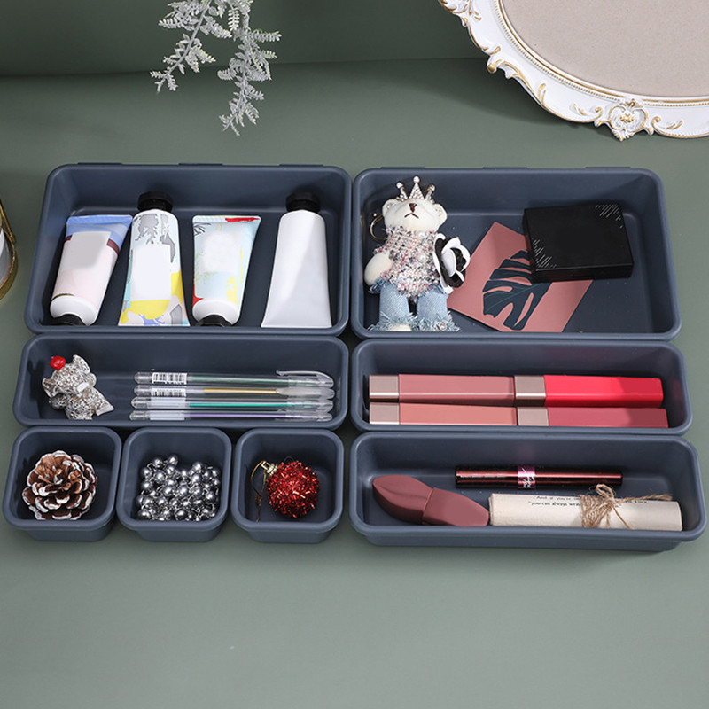 Multi Usage 8 In 1 Drawer Organizer Tray Stationery Jewelry Cosmetic ...