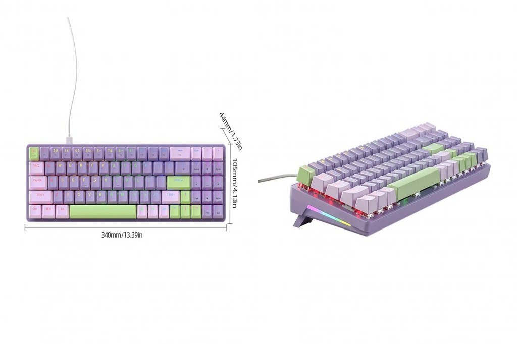 [Ready Stock] Full Size Keyboard Mechanical Keyboard 78 Keys Quiet Hot ...