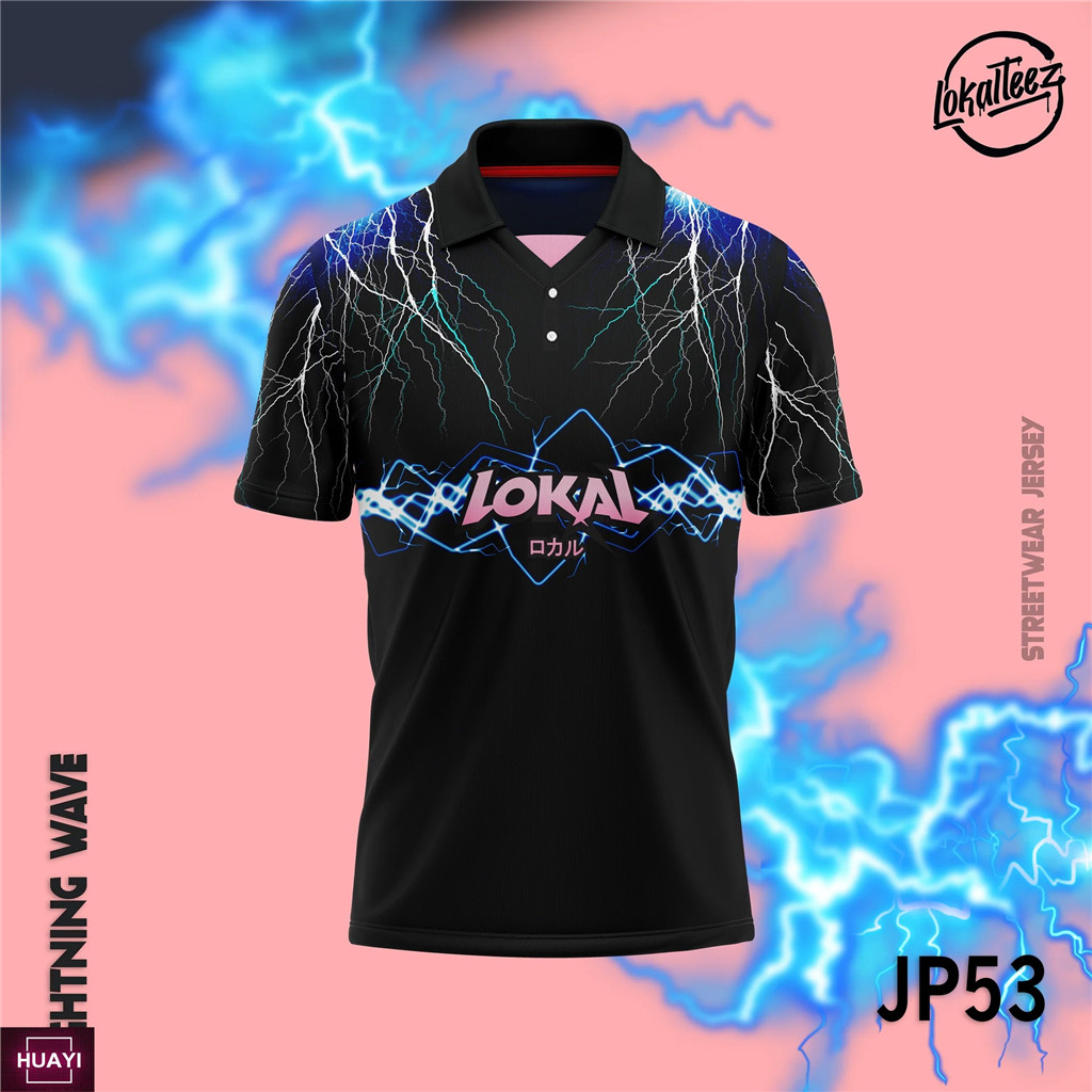 LOKALTEEZ JP53 Japanese TENKI Edition LIGHTNING WAVE 280GSM Lycra Retro ...