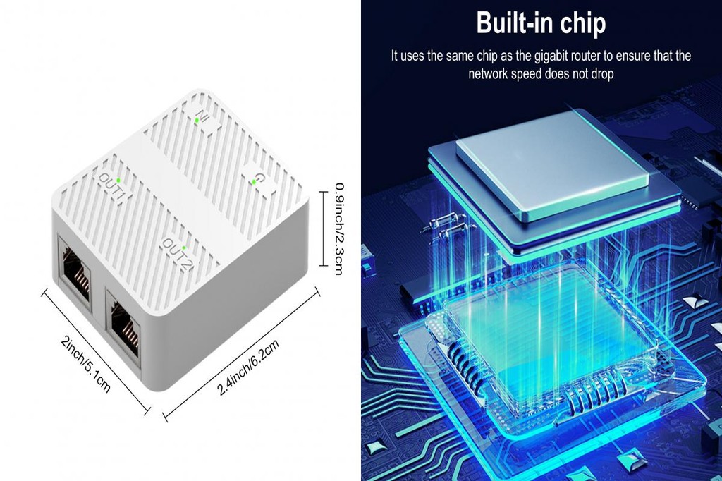 SN Ethernet Switch Adapter Usb Powered Ethernet Splitter High-speed ...