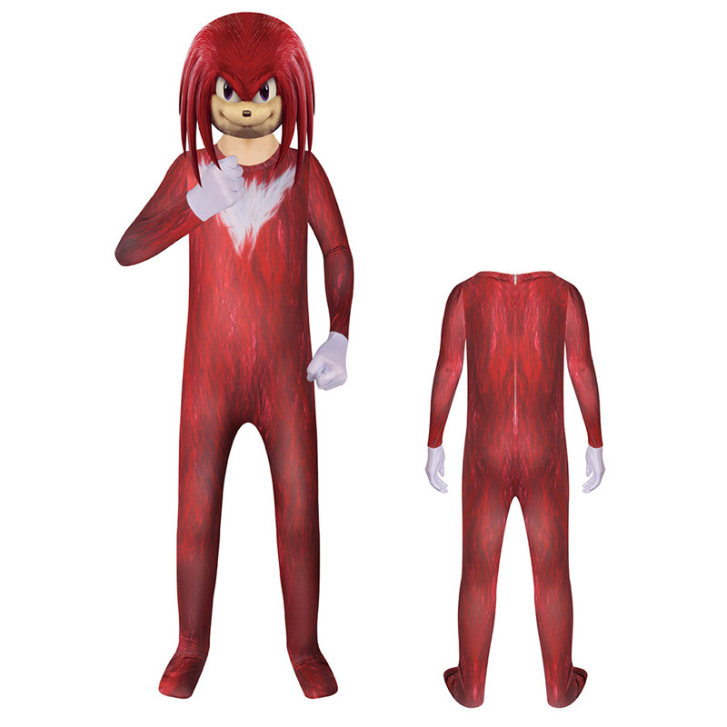 Super Sonic Costume Cosplay Red Blue Black Jumpsuit For Kids Boy The ...