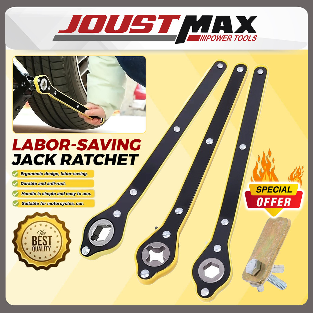 Car Scissor Jack Ratchet Wrench Scissor Hex Type Jack Garage Tire Wheel ...