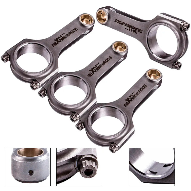 Forged H-Beam Connecting Rods+ARP2000 Bolts for Honda D17A 1.7L I4 D17 ...