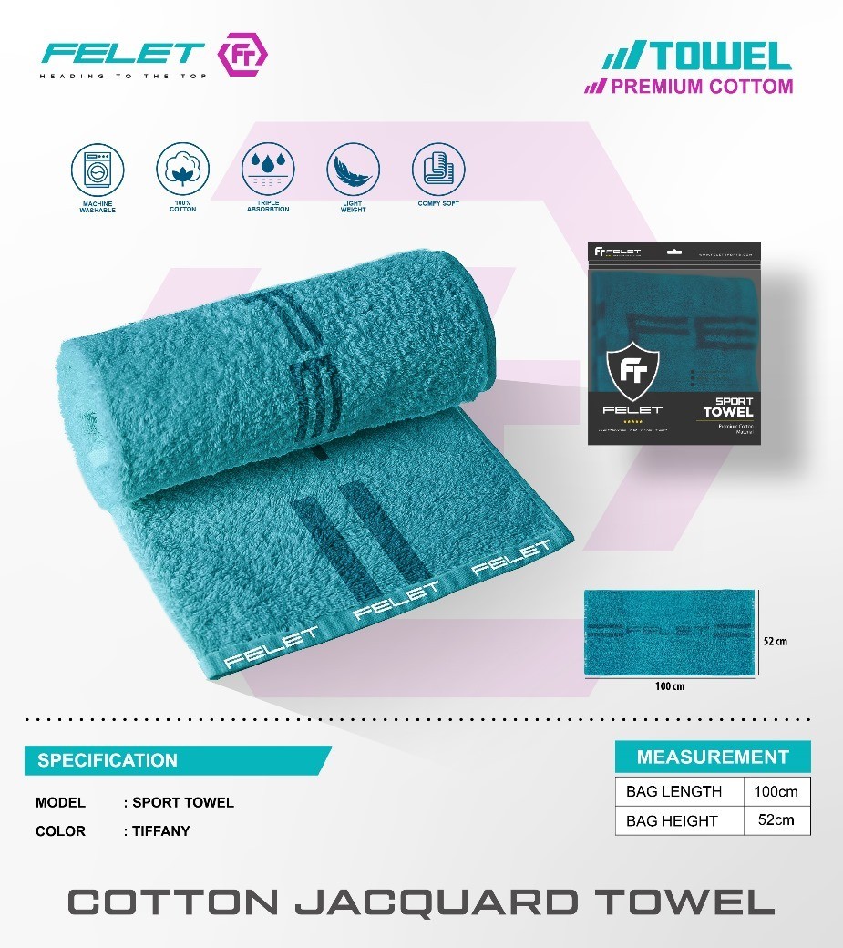 FELET Cotton Jacquard Towel / Sport Towel 100% Original by FLEET ...