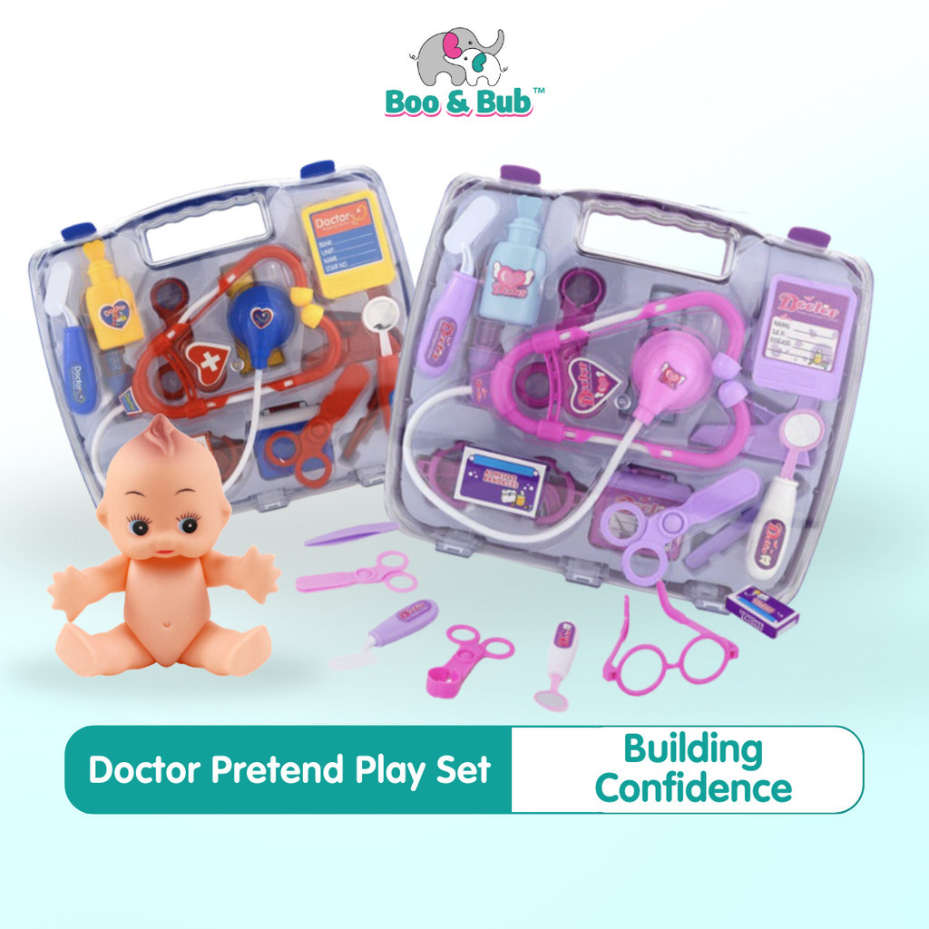 Boo&Bub Children Doctor Nurse Pretend Play Set | Portable Suitcase ...