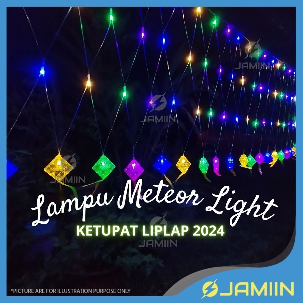 [2025] Lampu Raya Ketupat Meteor Light Effect Lampu Raya Net Style ...