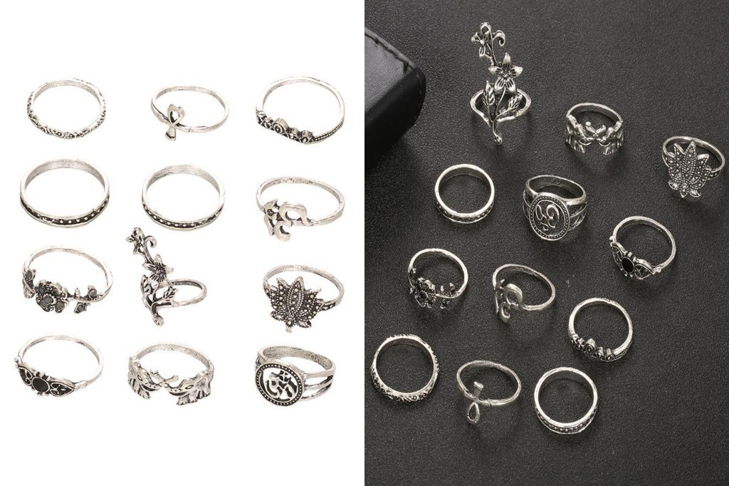 JEN Ring Non-allergenic Metal High-quality Metal Elephant Ring Bohemian ...