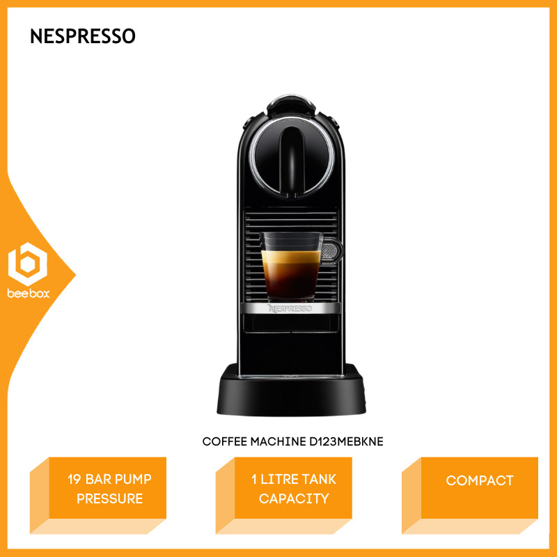 Nespresso CitiZ & Milk Coffee Maker Include Milk Frother - Black D123 ...