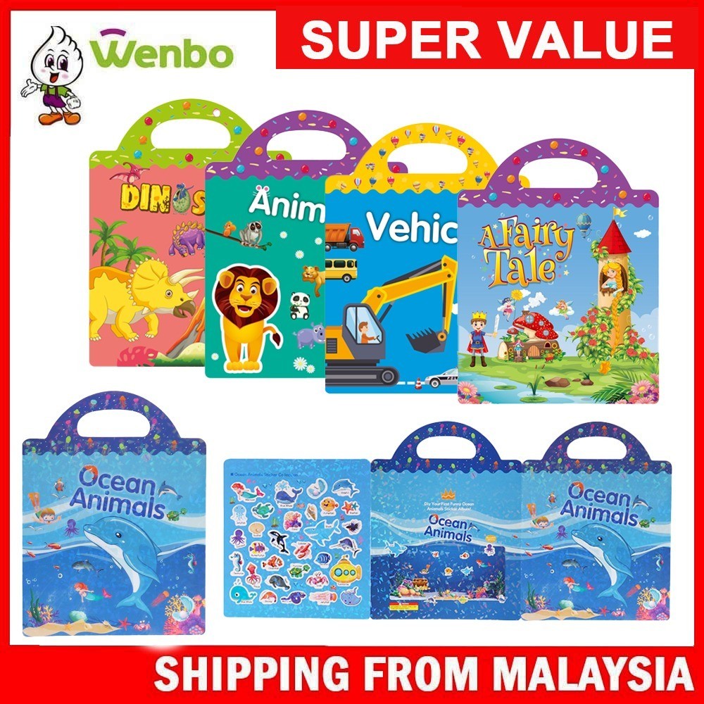 Wenbo [Toy] Children Sticker Book Early Education Concentration ...