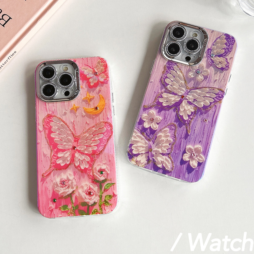 For iphone 15 Pro Max 14promax 12pro 13promax fashion Colorful butterfly pattern Phone Case For ...
