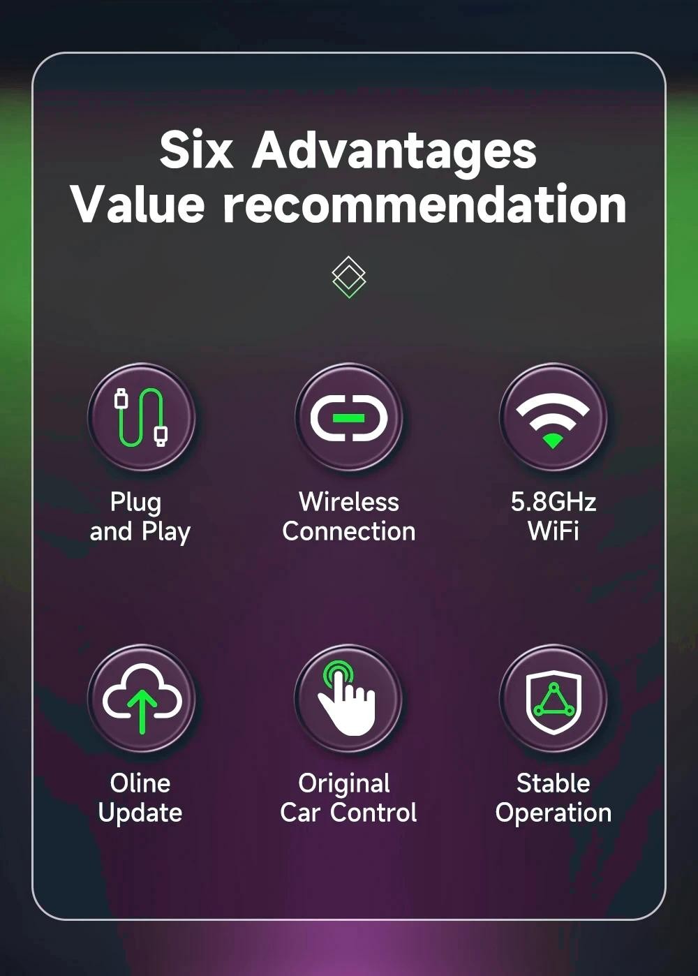 Wireless Carplay Android Auto Adapter 2 in 1 Mini Box Plug&Play CarPlay ...