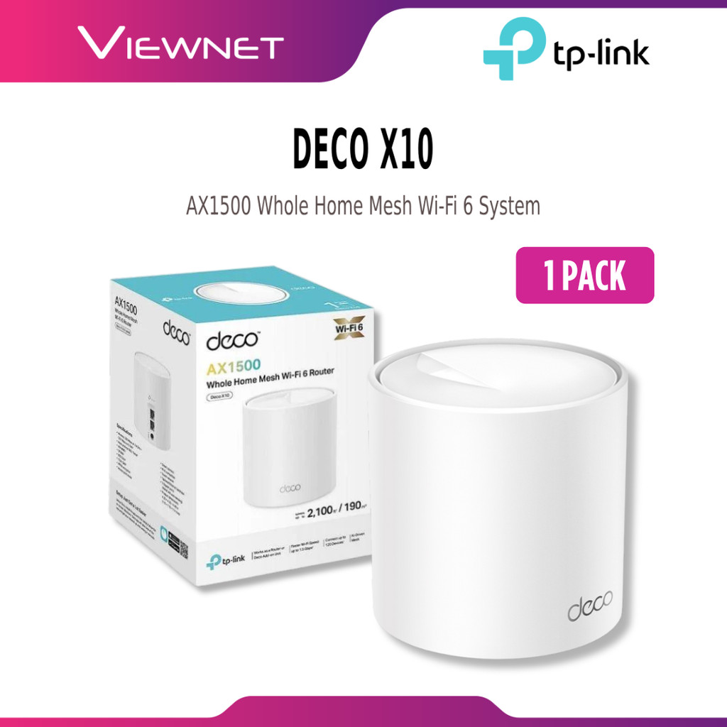 TP-LINK DECO X10 (1-PACK) / (2-PACK) / (3-PACK) / DECO X10-4G (4G ...