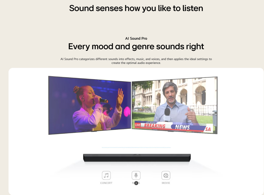 LG S40T 300W 2.1ch soundbar with Dolby Digital and DTS Digital Surround ...