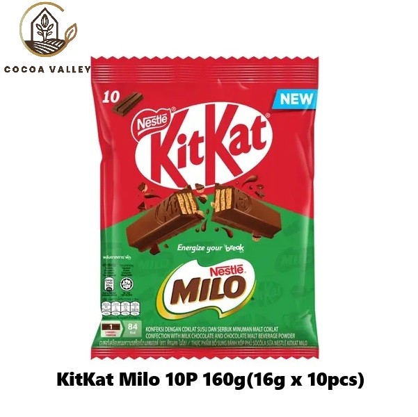 Kitkat Milo Chocolate Wafer 10P 160g (16g x 10pcs)(BB: Dec 2025) | Shopee Malaysia