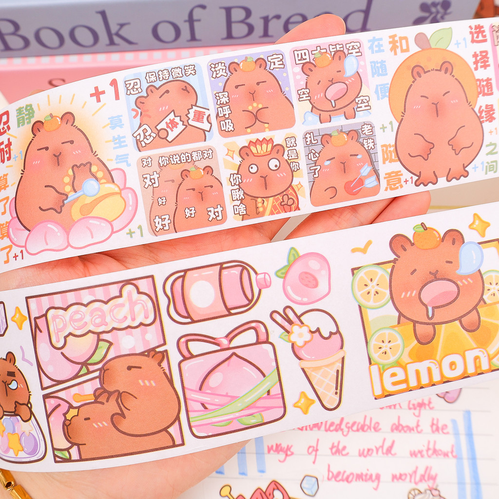 Cartoon Capybara Graffiti Stickers - DIY Scrapbooking Decorative Washi ...