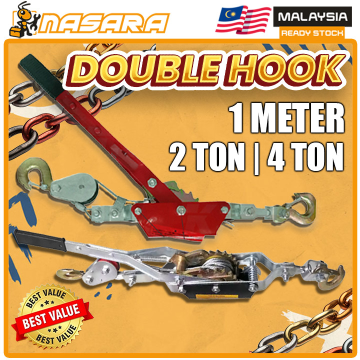 Nasara 2 / 4 Ton Double Hook Multi Function Ratchet Hand Tightener ...