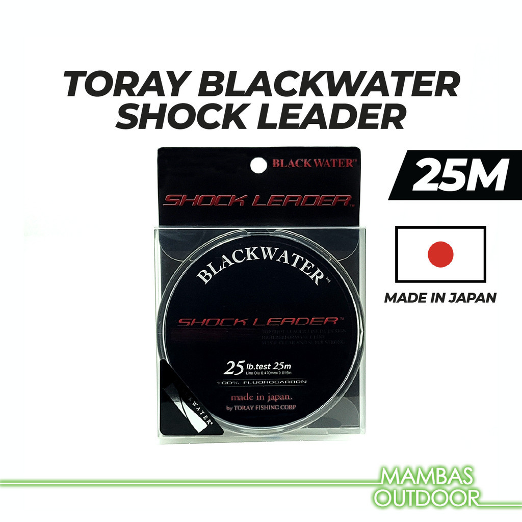 25M Toray Black Water 100% Fluorocarbon Japan Shock Leader Fishing Line ...