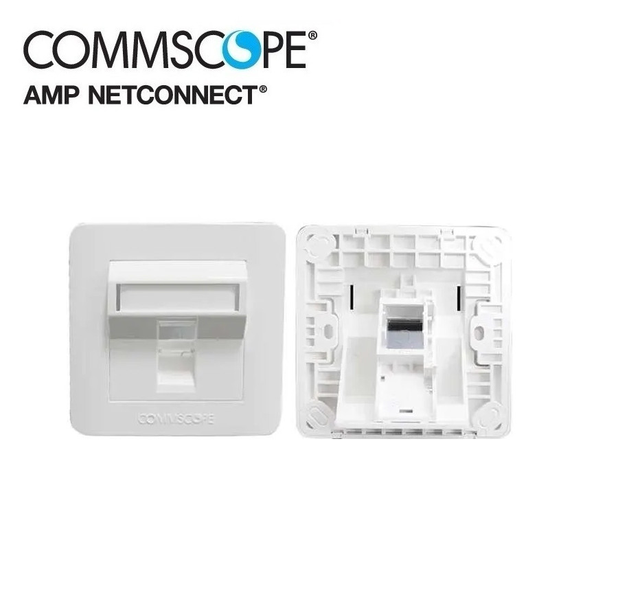 Commscope AMP RJ45/CAT6 1Port 2 Ports White FACEPLATE KIT DECORATOR (8 ...