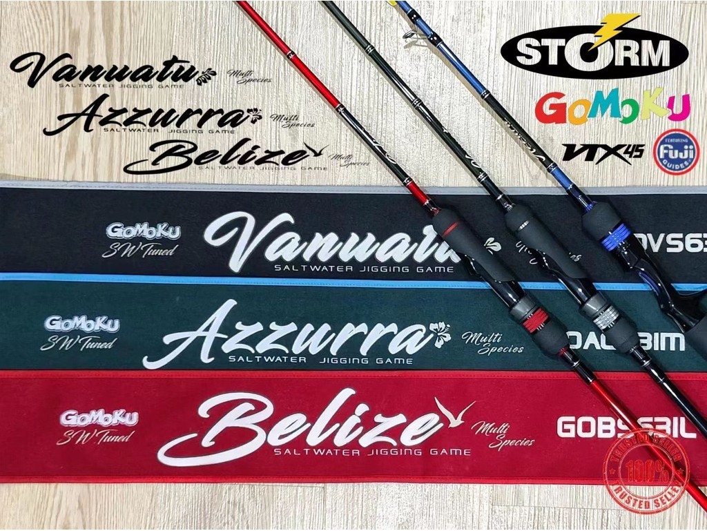 STORM GOMOKU BELIZE/ VANUATU/ AZZURRA JIGGING FISHING ROD | Shopee Malaysia