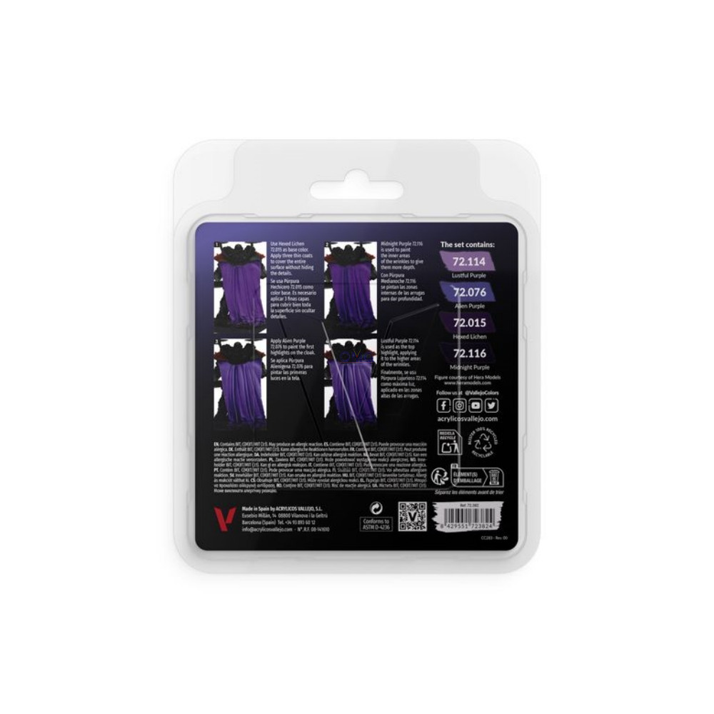 Vallejo Game Color Purple Color Set 72382 (4 x 18ml) Gundam Color ...