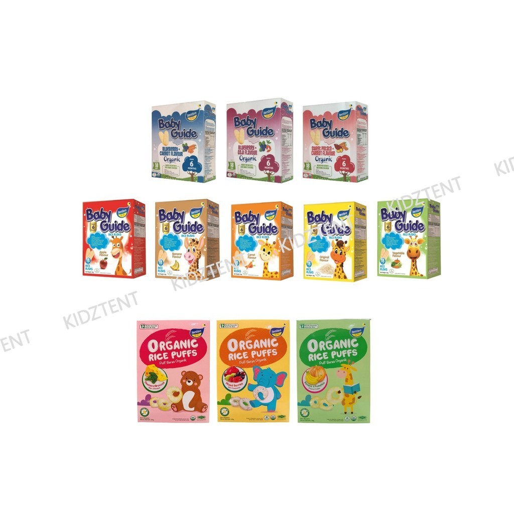 Tenten Baby Guide Biskut Beras 6 bulan+ / Tenten Baby Guide Rice Rusks ...