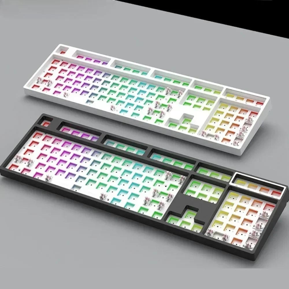 Mathew Tech-YG108 Mechanical Keyboard 108 Keys 3 Mode Wired/Wireless ...