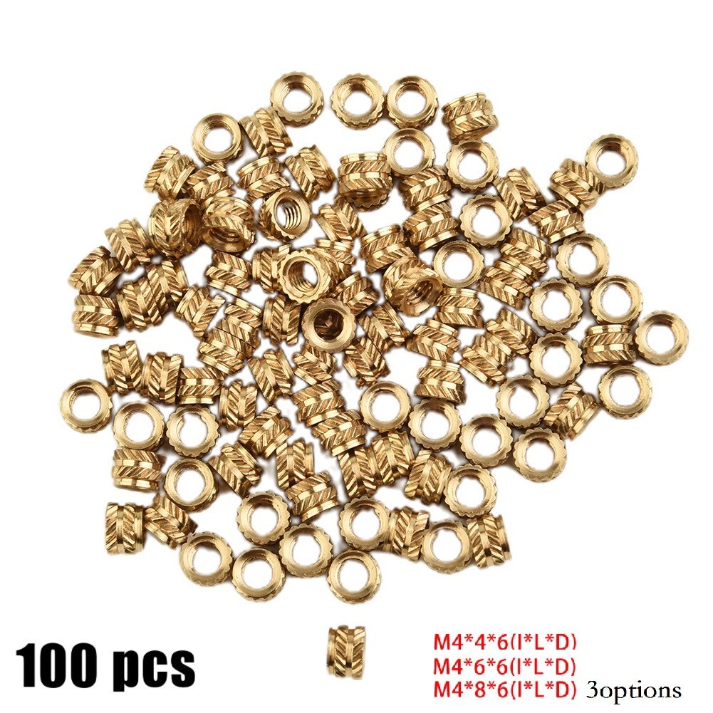 [GRKN] 100PCS Threaded Insert Self-clinching Nut Brass Internal Thread ...