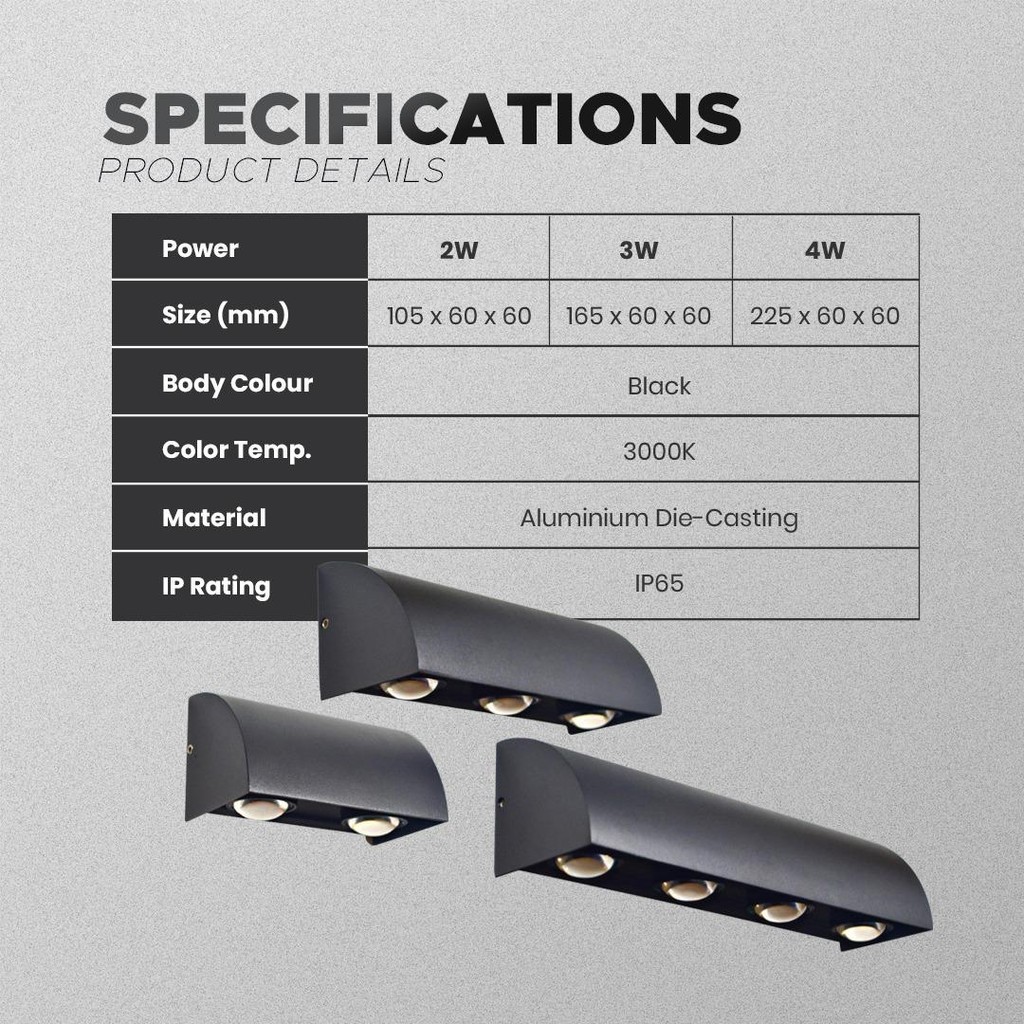 2W 3W 4W LED WALL LIGHT MODERN DECORATIVE LED WALL LAMP LAMPU DINDING ...