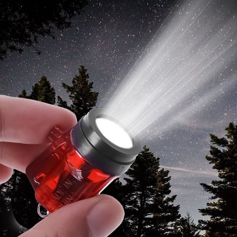 Mini Flashlights With Keychain / Outdoor Portable Plastic LED Flash ...